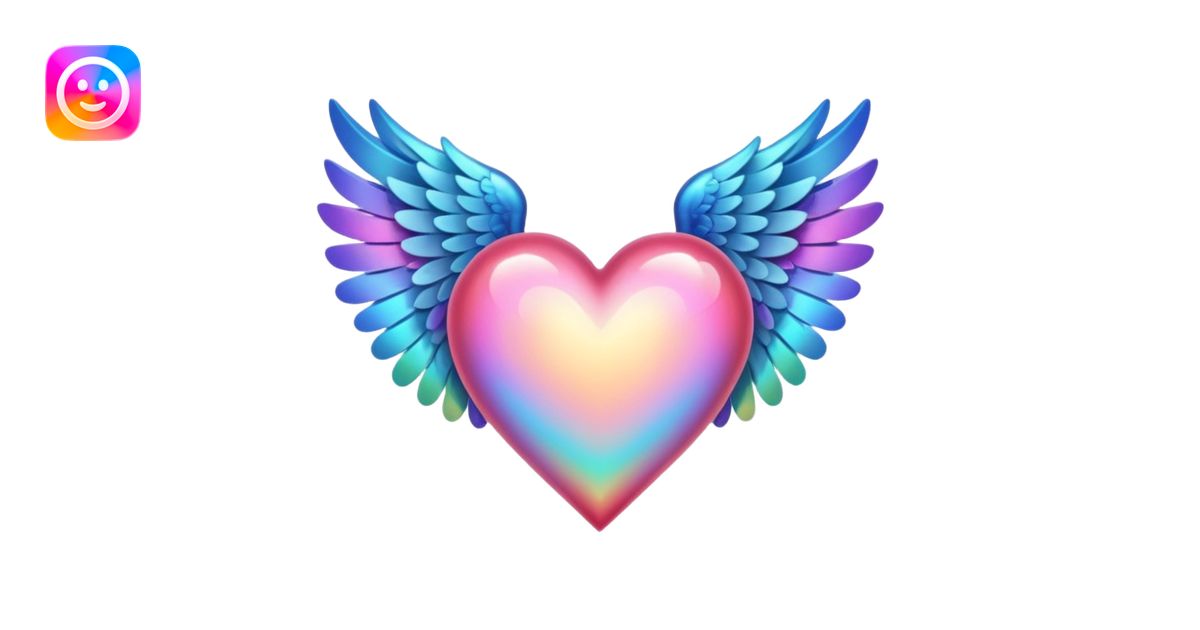 fairytale wings heart emoji | AI Emoji Generator