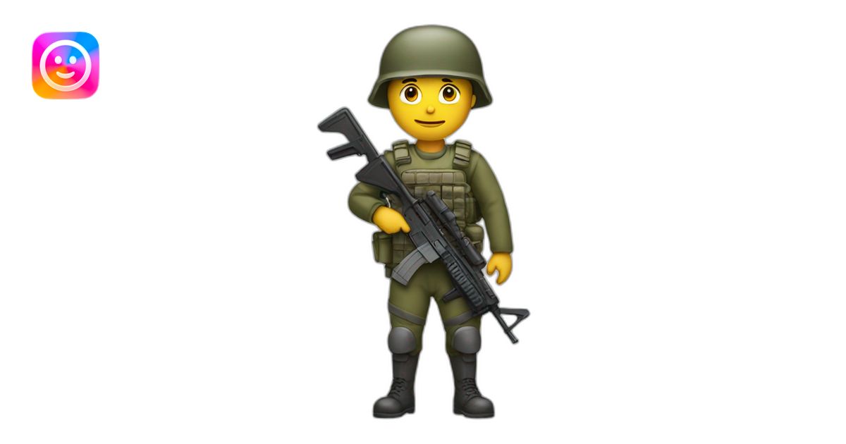 soldier with weapon emoji | AI Emoji Generator