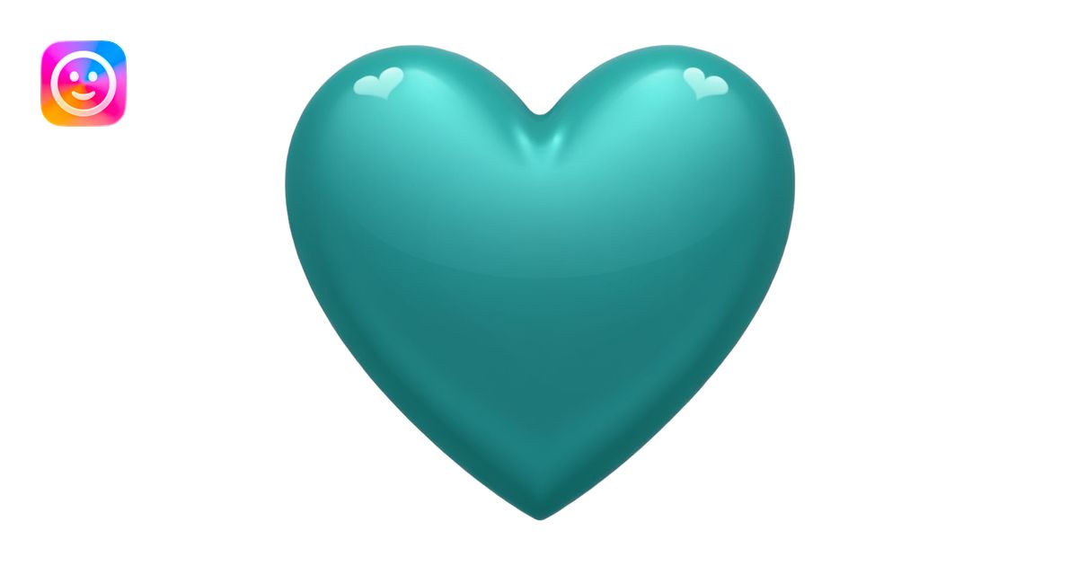 Teal heart with Belles wording emoji | AI Emoji Generator