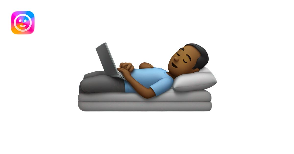 laying down with laptop emoji | AI Emoji Generator