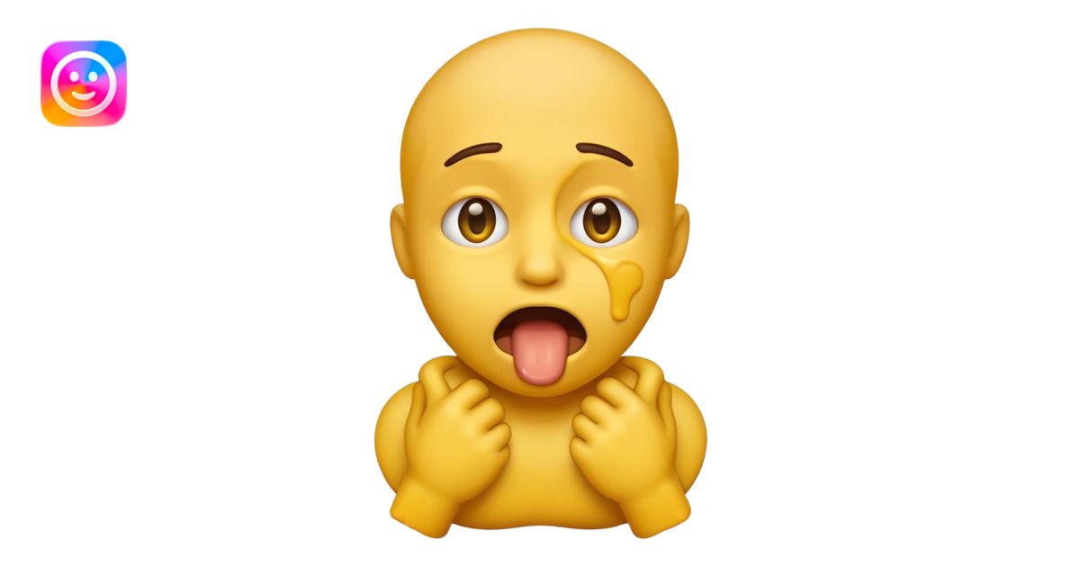 emoji choking itself with its hands emoji | AI Emoji Generator