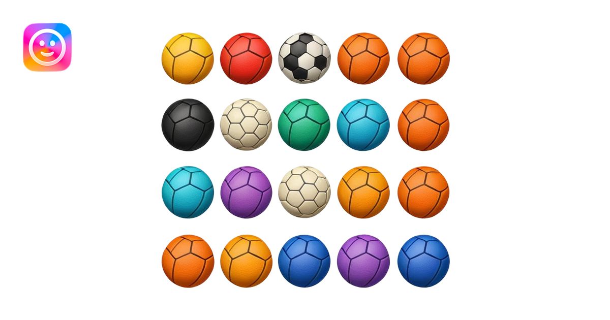 balls from different sports emoji | AI Emoji Generator