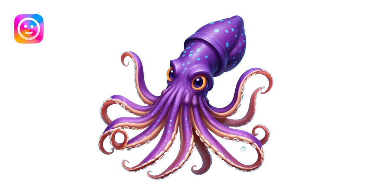 Giant Squid – Huge squid with long curling arms emoji | AI Emoji Generator