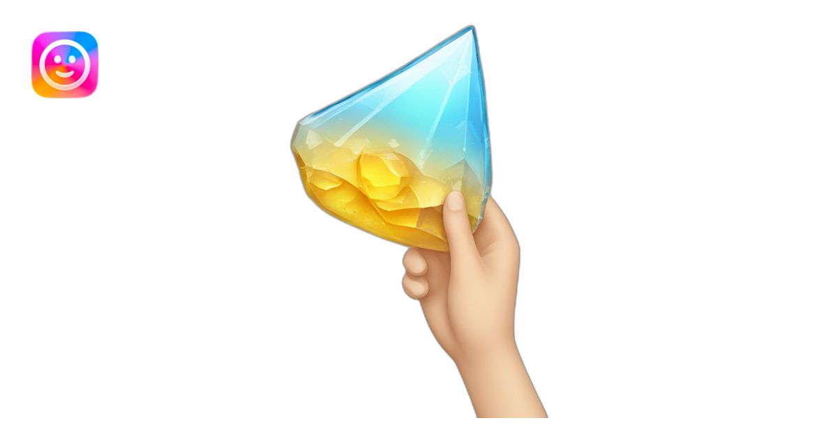 glass-shard-in-hand emoji | AI Emoji Generator
