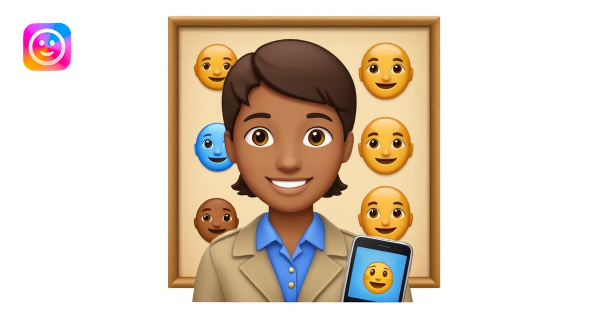 interesting museum guide face emoji | AI Emoji Generator