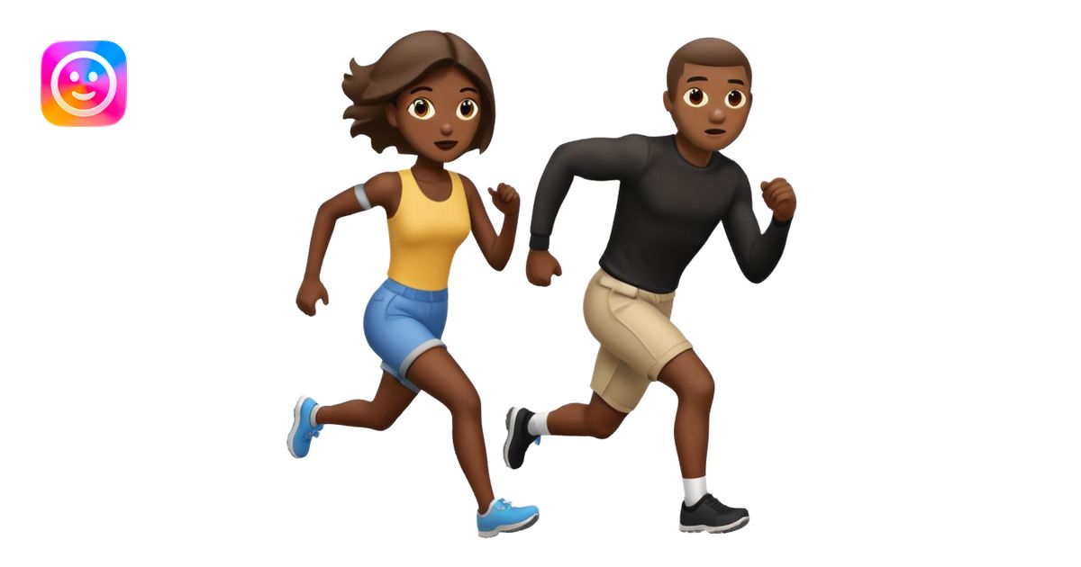 A black robber with girl over shoulder while running as a emoji emoji ...