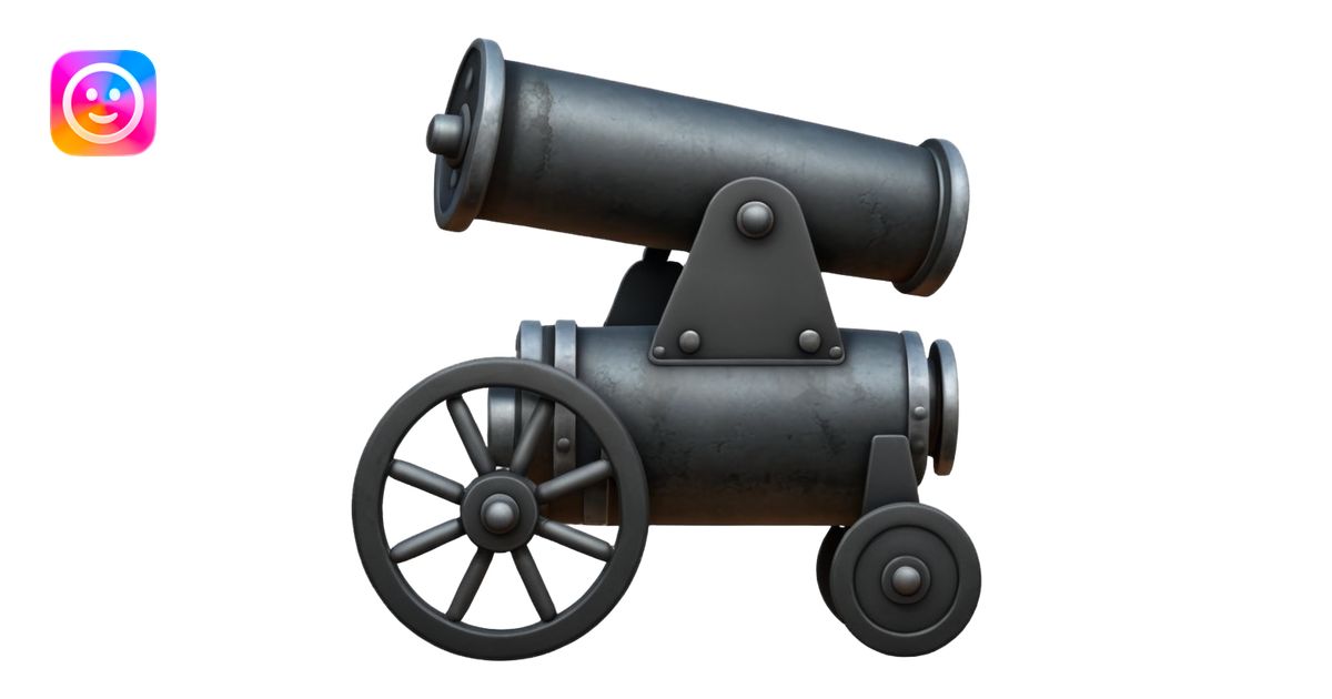 Black Cannon emoji | AI Emoji Generator