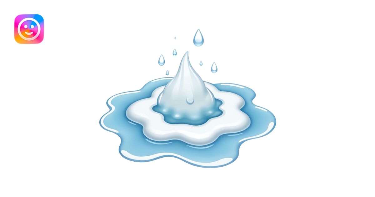 a small puddle of white liquid emoji | AI Emoji Generator