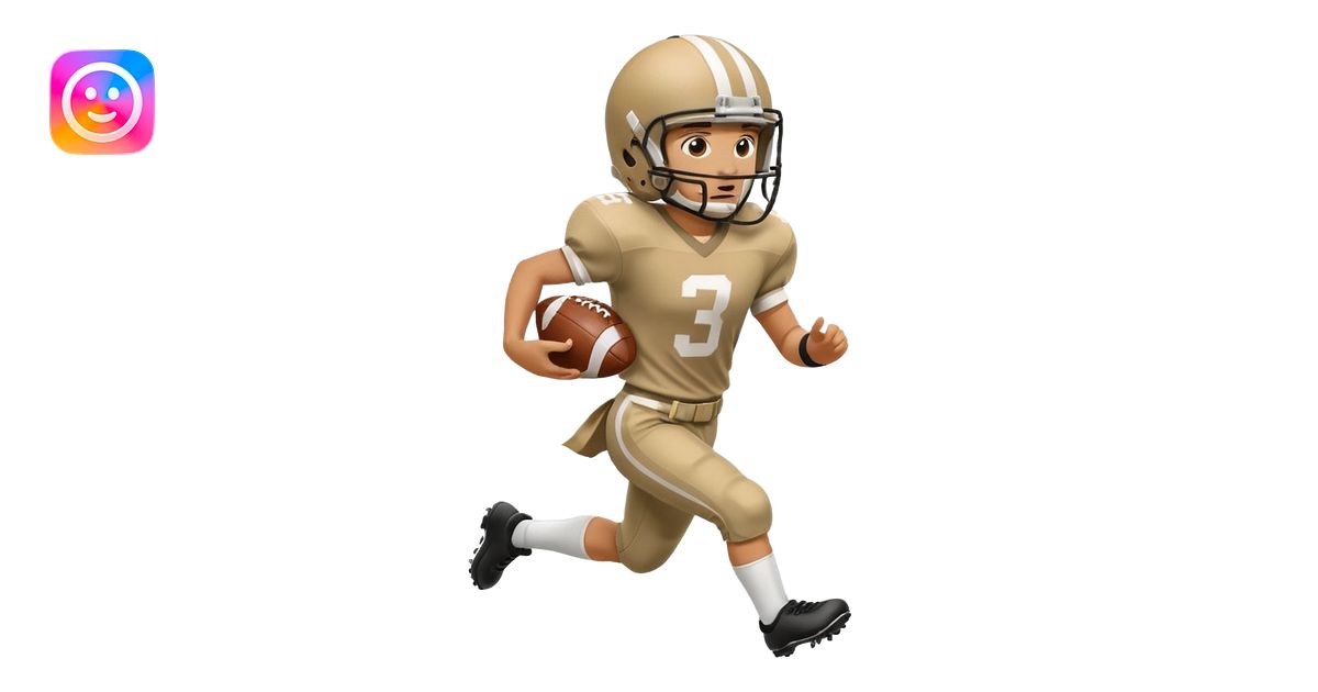 A person playing football on the field emoji | AI Emoji Generator