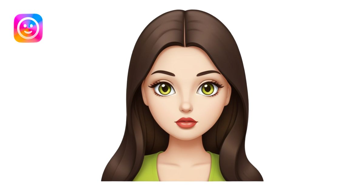 Curvy but beautiful brunette girl, chartreuse eyes, pin straight super ...