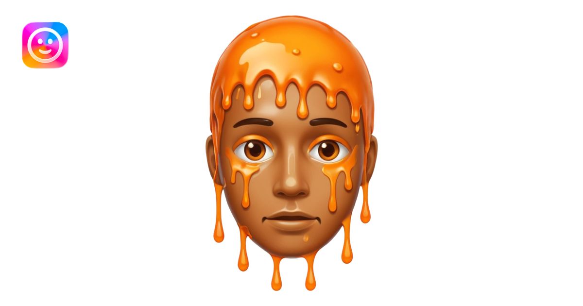 man coved in melting plastic emoji | AI Emoji Generator
