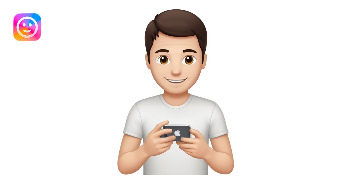 make a white guy with dark brown hair repairing an iphone happy, with a ...