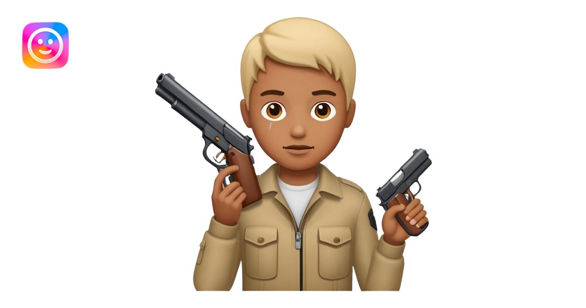 🥷holding a gun emoji | AI Emoji Generator