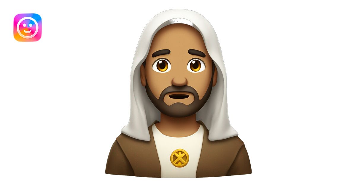 Jesús frowning emoji | AI Emoji Generator