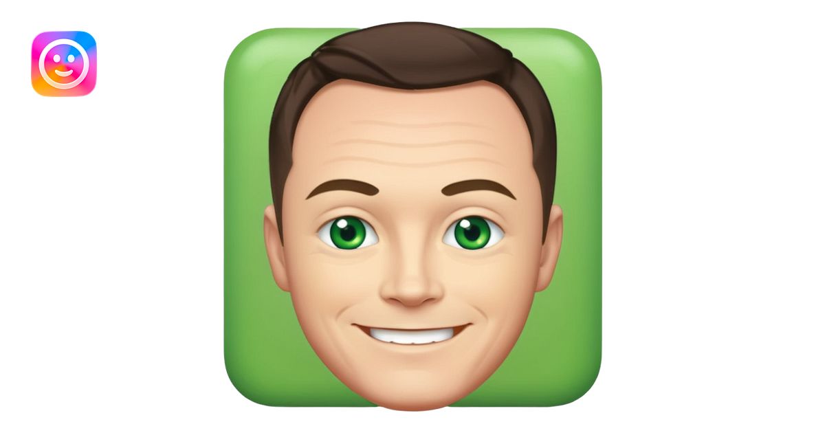 Tony Mortimer with green eyes emoji | AI Emoji Generator