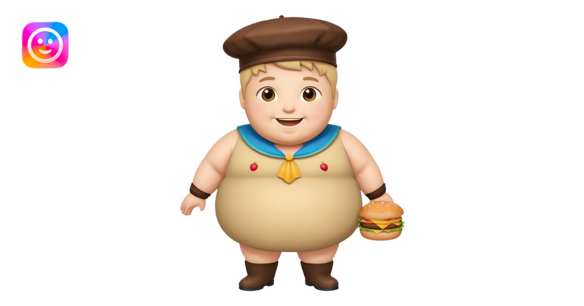 fatty patty character emoji | AI Emoji Generator