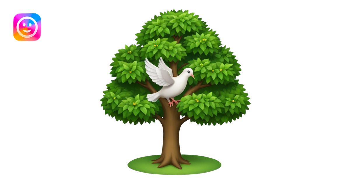 Tree and peace emoji | AI Emoji Generator