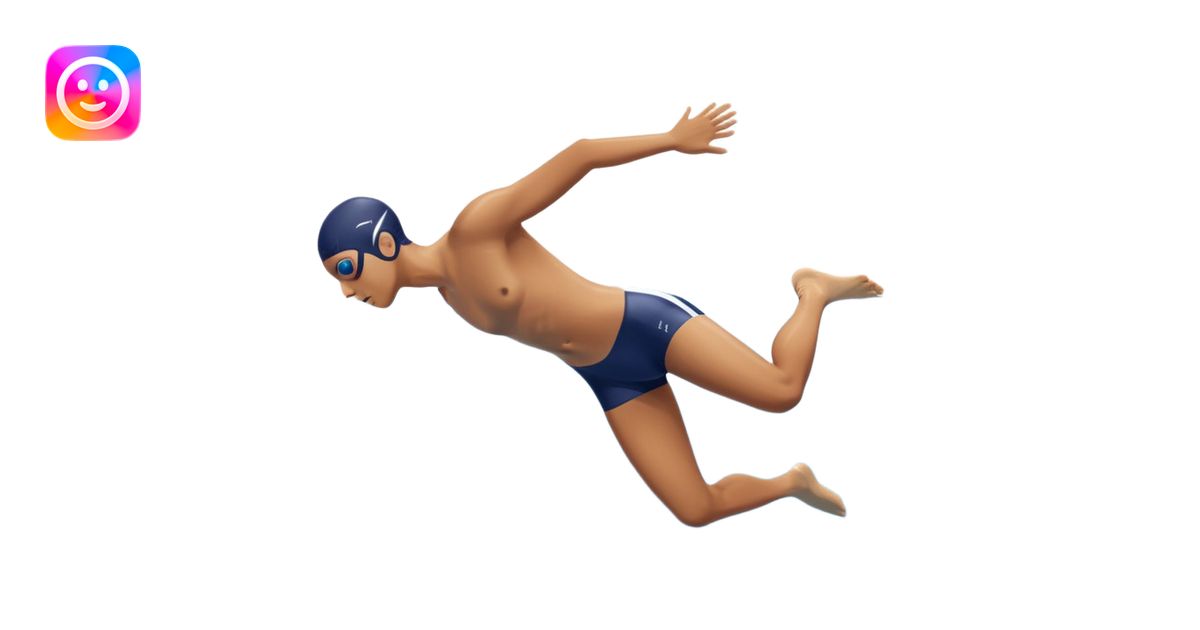 swimmer diving into a swimming pool, side profile view, smooth ...