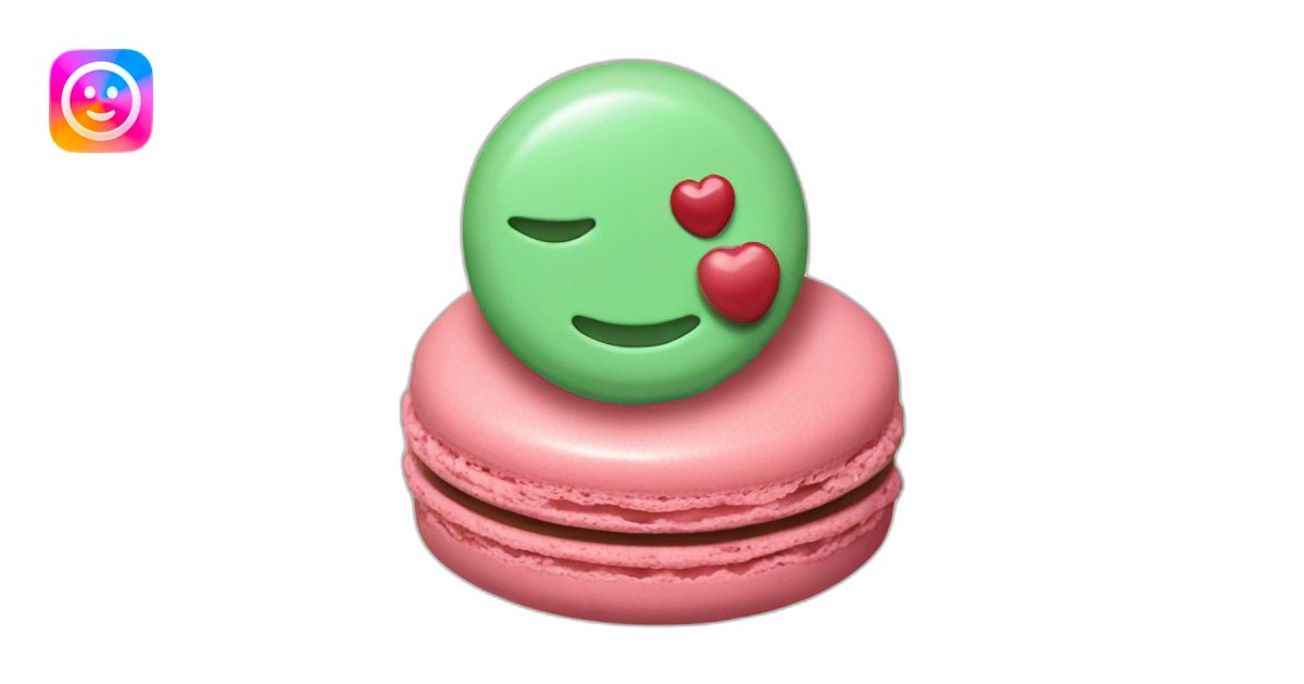 Macron mange un macaron emoji | AI Emoji Generator