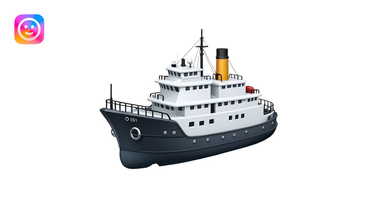 small expedition vessel going through ice emoji | AI Emoji Generator