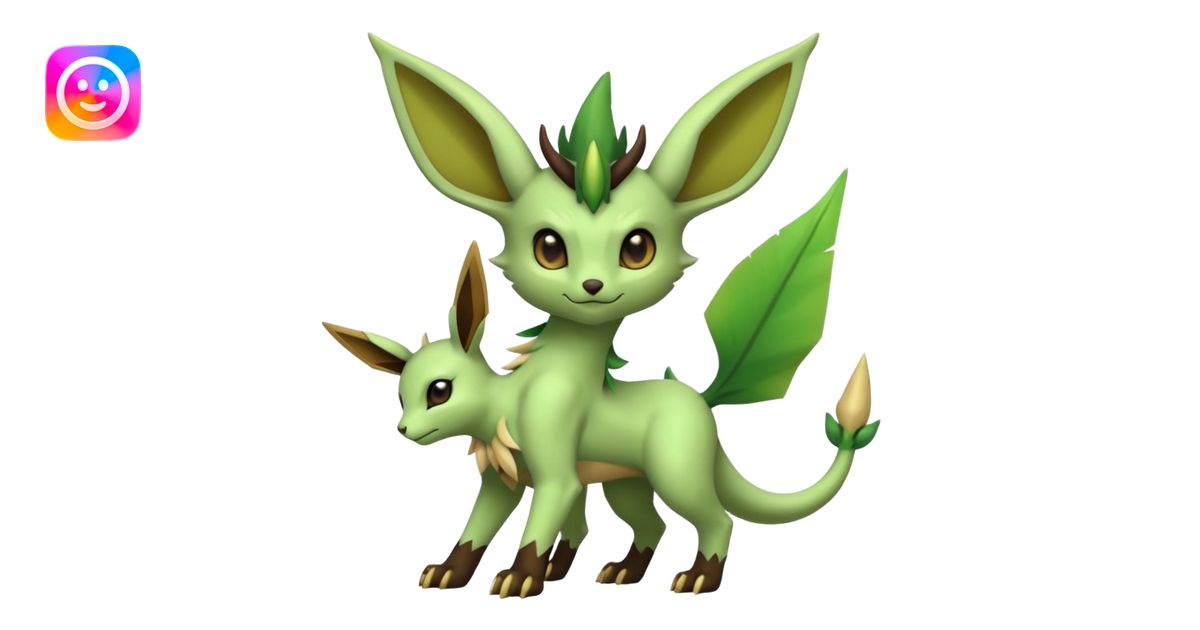 Kawaii cute cool feral Sprigatito-Leafeon-Scyther-Fakémon-hybrid (full ...