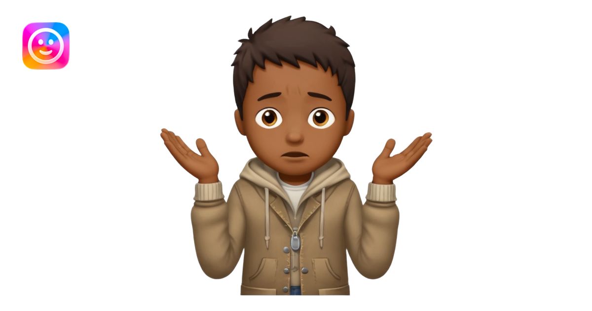 Emoji in which a small man begging emoji | AI Emoji Generator