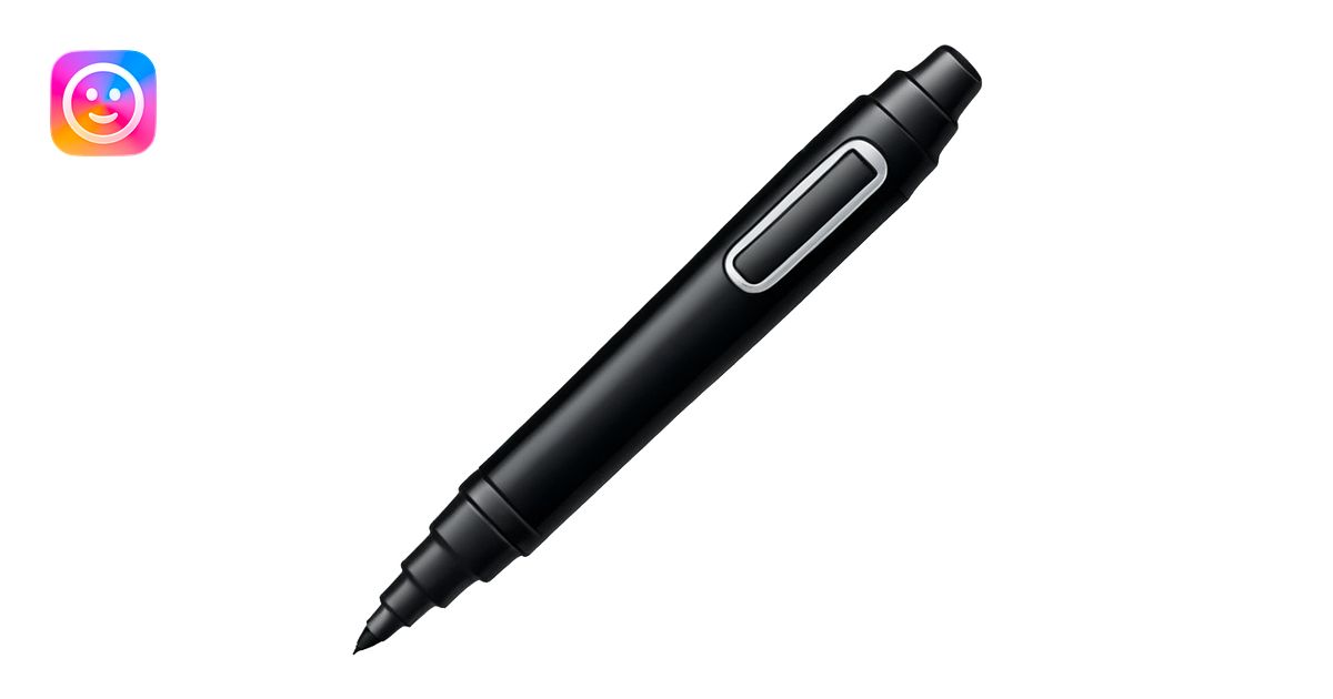 a black bold marker like a sharpie with a large tip emoji | AI Emoji ...