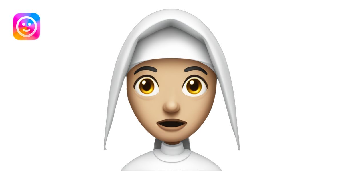 evil scary nun from the horror movie nun. face only. emoji | AI Emoji ...