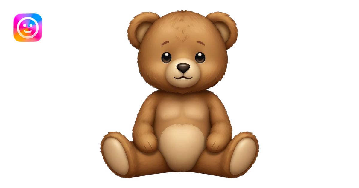 Teddy bear in trunks emoji | AI Emoji Generator