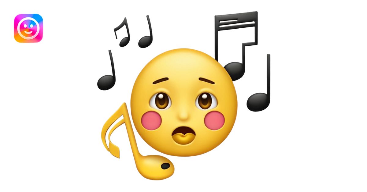 emoji whistling with music notes coming out its mouth and side-eyeing ...