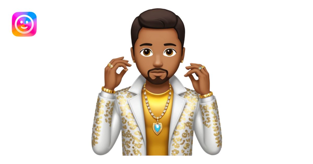 Teddy Riley with dark brown hair, white sequin jacket, shirtless with ...