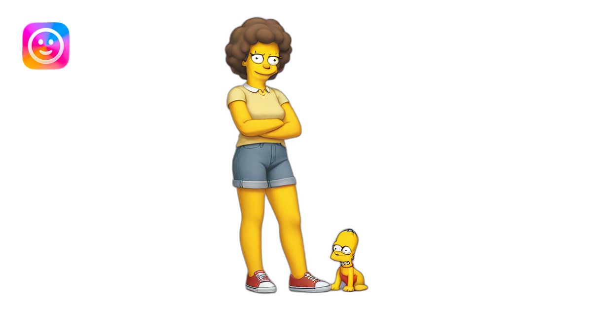 Lisa Simpsons standing with legs emoji | AI Emoji Generator