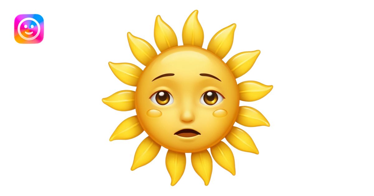 Sun emoji crying emoji | AI Emoji Generator