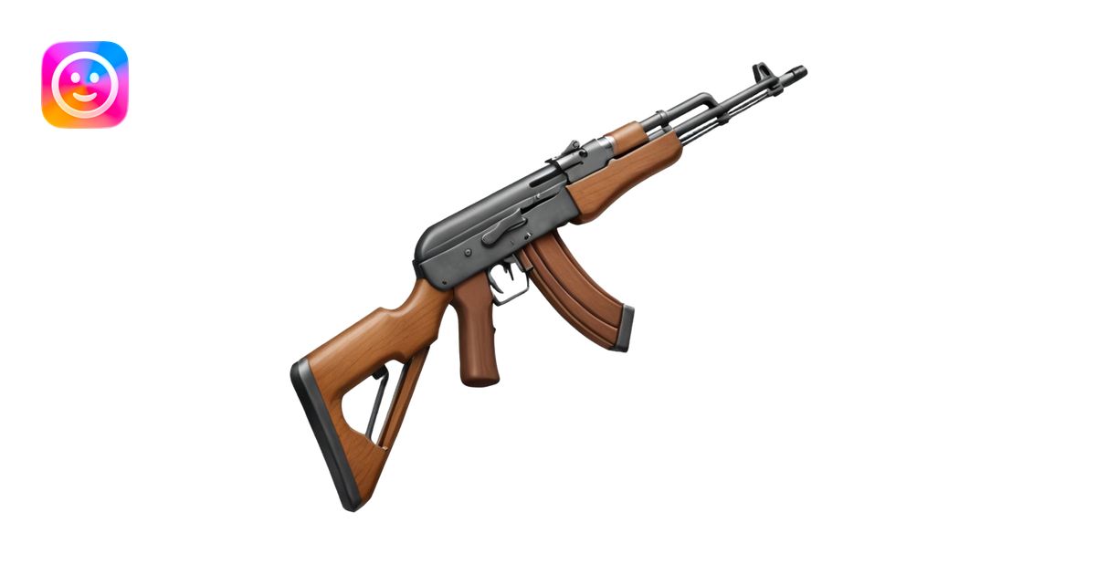 AK-47 Wooden handrail and wooden buttstock emoji | AI Emoji Generator