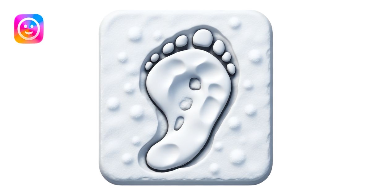 footprint in snow emoji | AI Emoji Generator