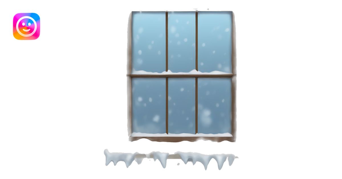 Blizzard outside window emoji | AI Emoji Generator