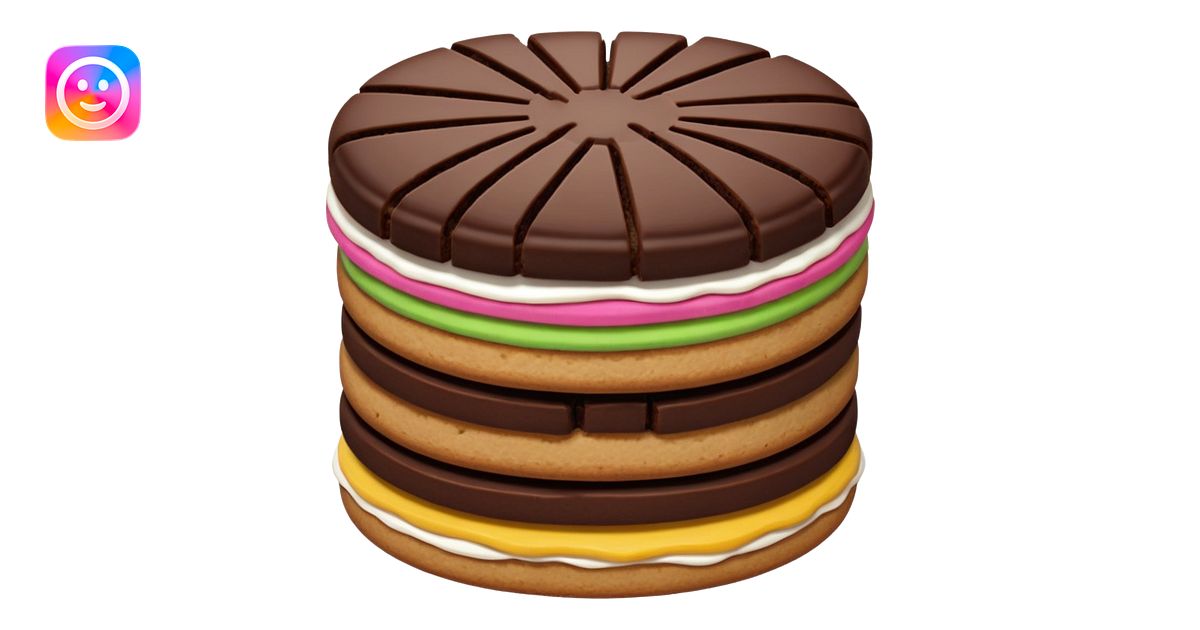 Full chocolate shortbread cookies (without chocolate chips) emoji | AI ...