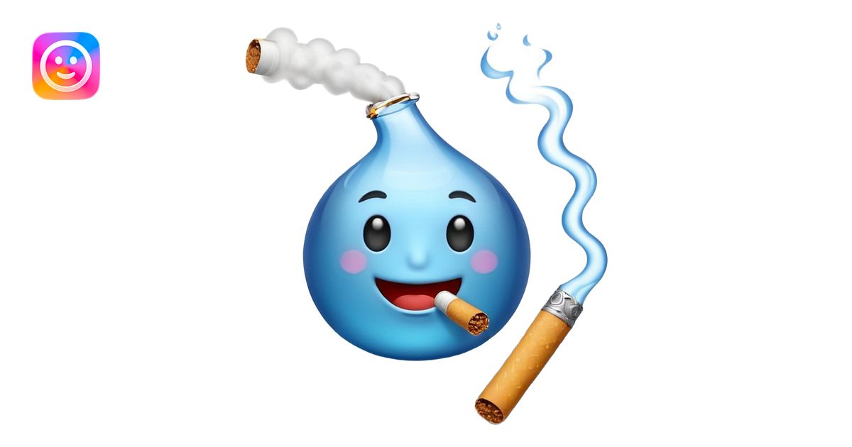 water smoking a cigarette emoji | AI Emoji Generator