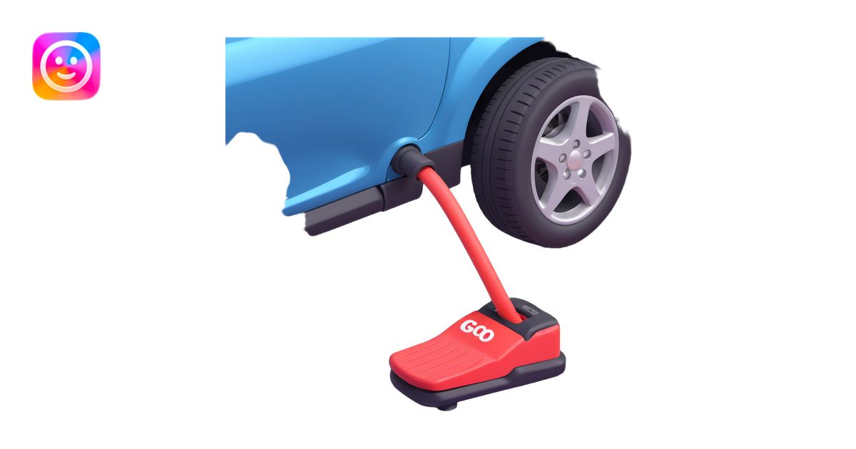 A simple 2D emoji-style illustration of a right foot pressing down on a ...