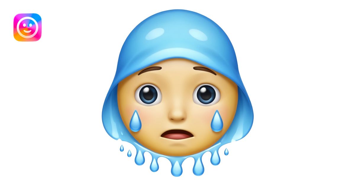 El emoji de llorar tragándose sus lágrimas emoji | AI Emoji Generator