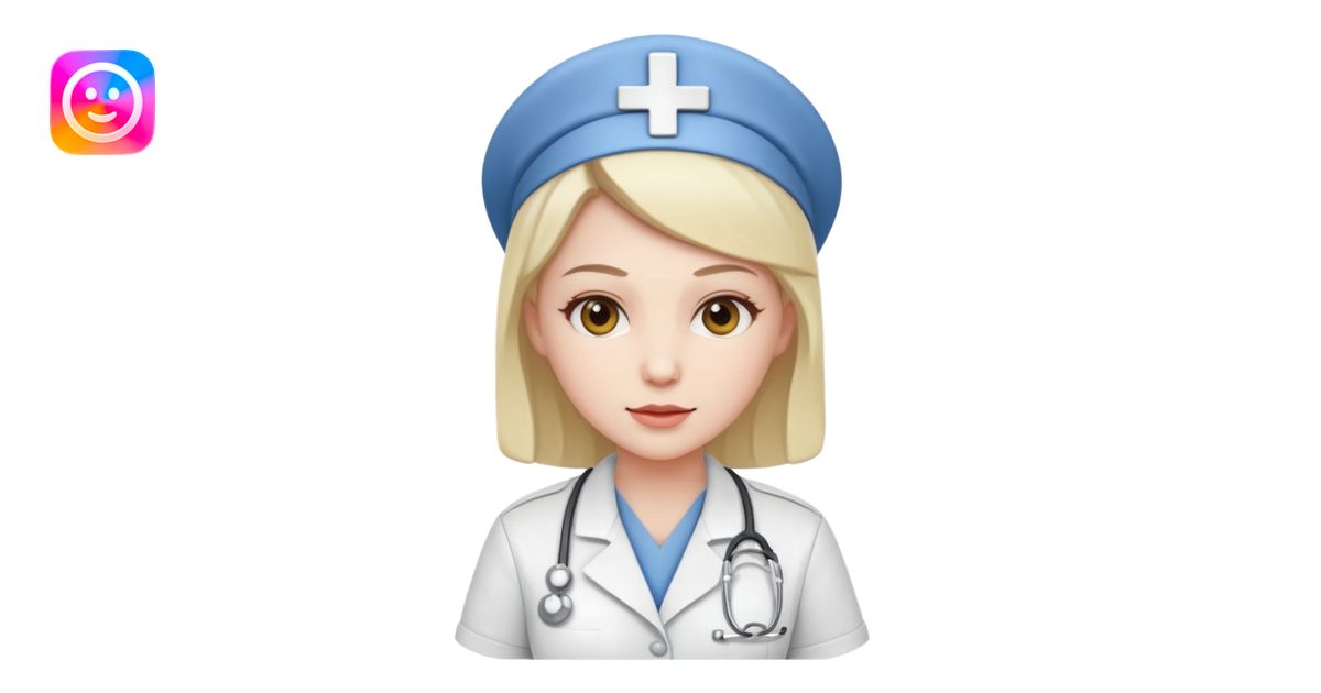 nurse wearing white uniform emoji | AI Emoji Generator