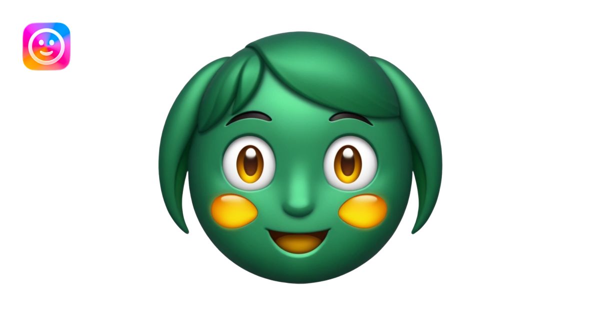 moño verde obscuro emoji | AI Emoji Generator