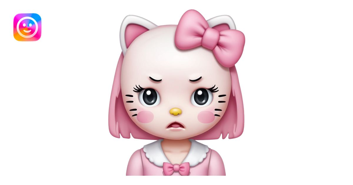 Hello kitty crying emoji | AI Emoji Generator