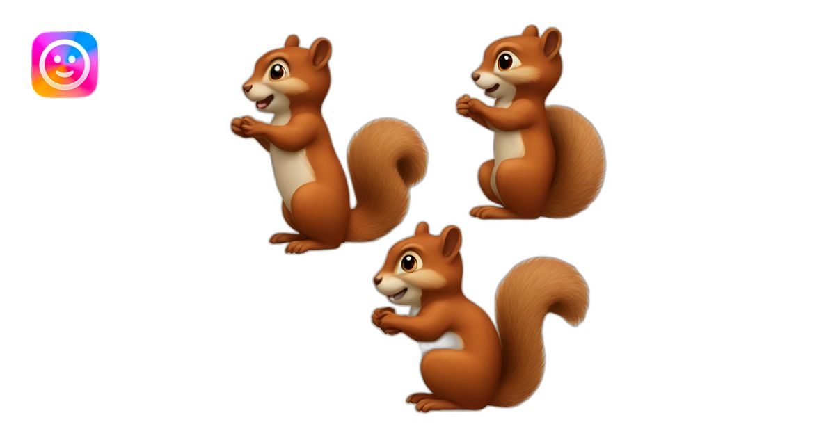 2 squirrels emoji | AI Emoji Generator