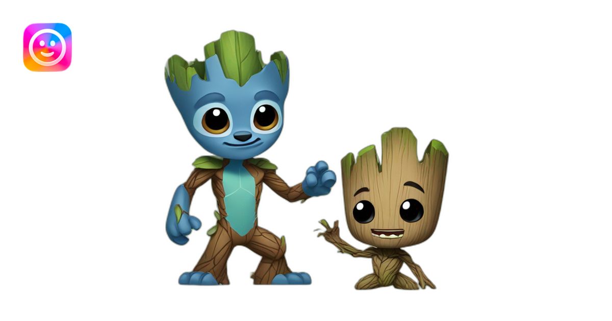 Stitch and groot emoji | AI Emoji Generator