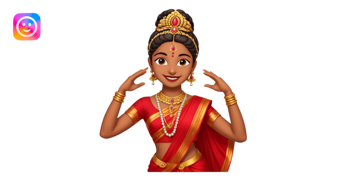 realistic bharathanatyam dancer with a smiling face and beautiful devi ...