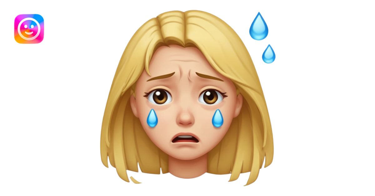 realistic portrait of girl crying emoji | AI Emoji Generator