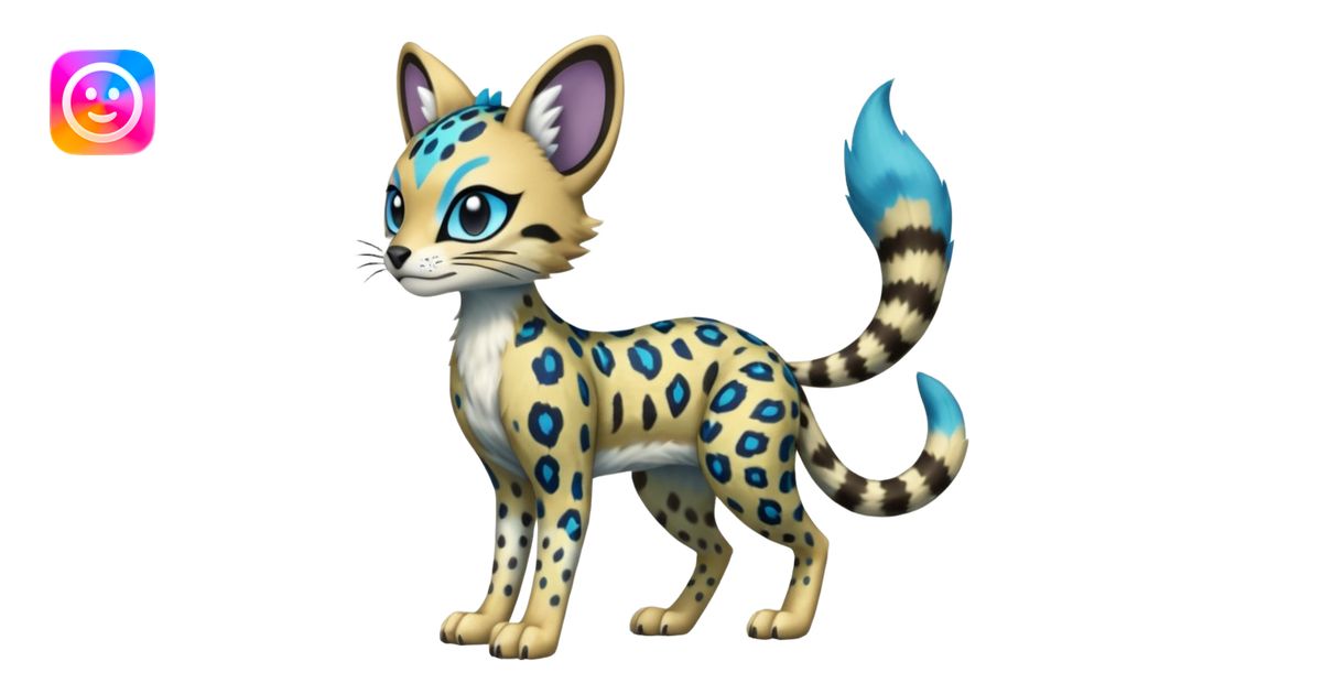 Colorful Meloetta-Sergal-Serval-Civet-Genet-Pokémon-Digimon-Fakémon ...