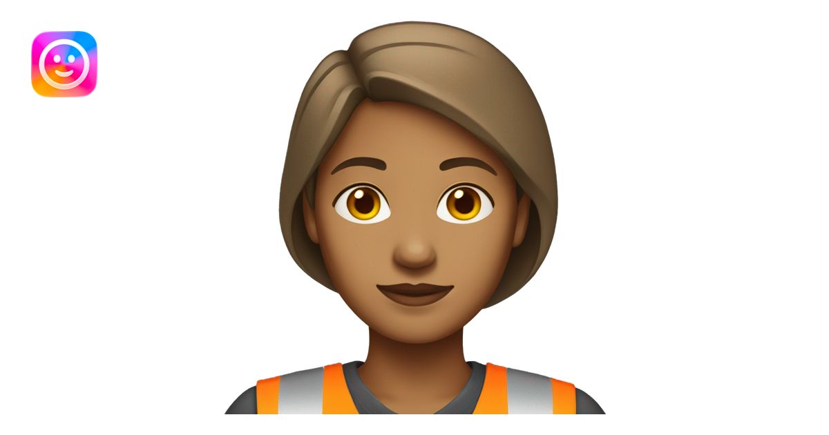 Light-brown-skin-construction-vest-Woman-Civil-Engineer emoji | AI ...