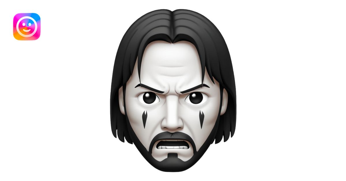 Angry John wick emoji 100x100 emoji | AI Emoji Generator
